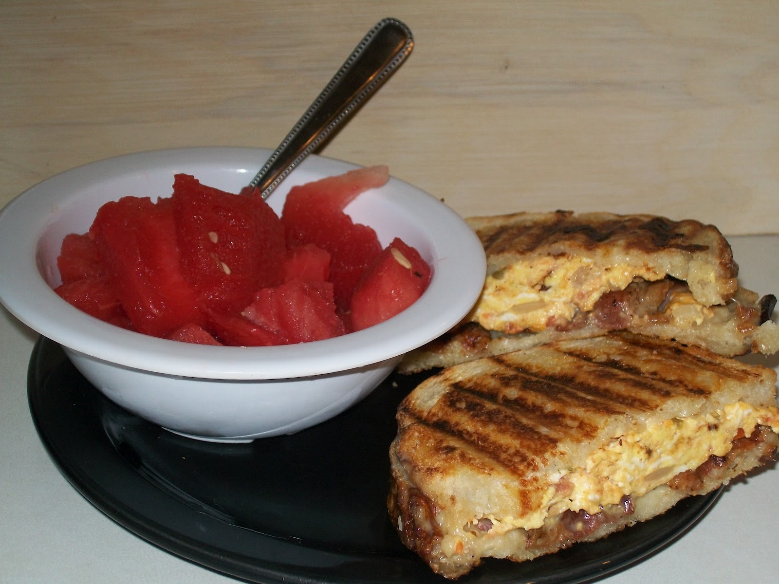 Home Life Ideas Recipes: Bacon, Egg and Spam Panini