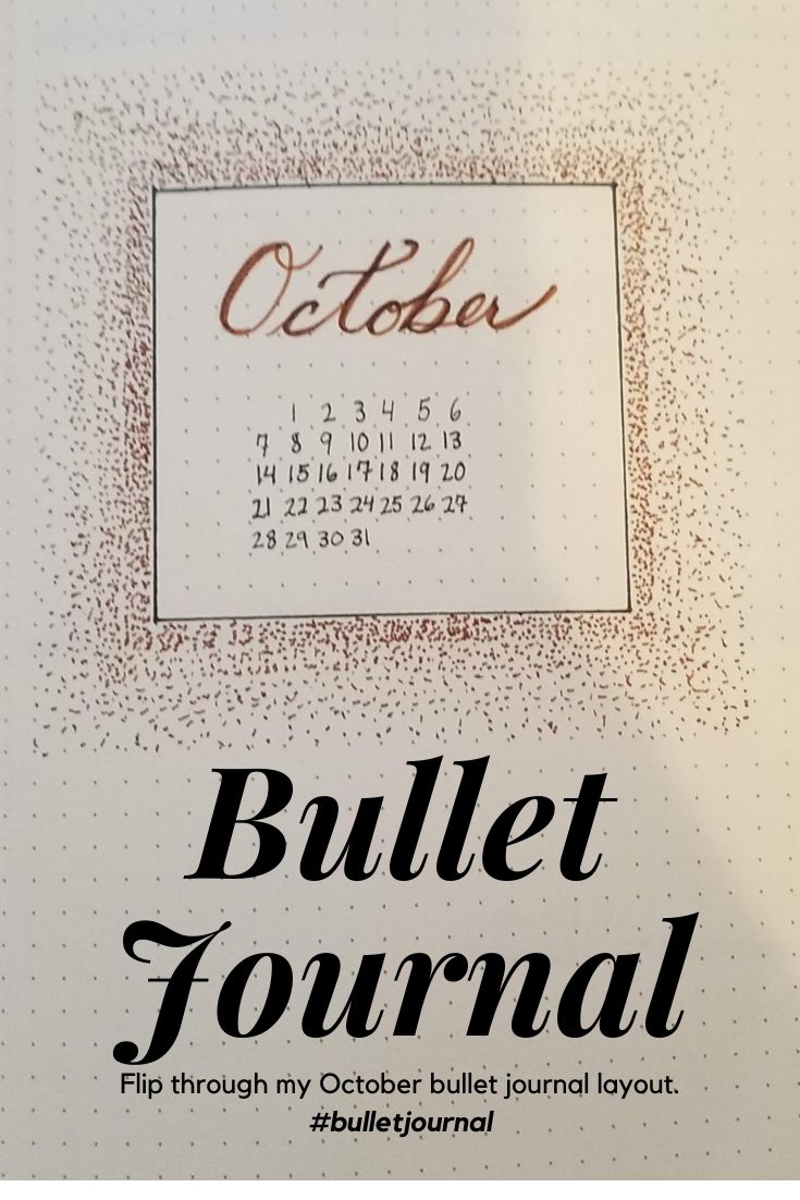 My October Bullet Journal Layout