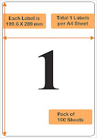 Oddy A4 Sticker Sheet for Printing Label and Barcode in Laser Printer ...
