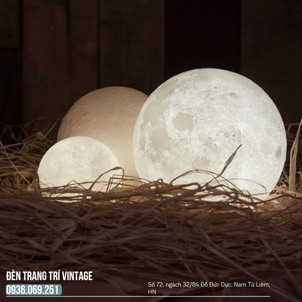 Đèn trang trí Vintage: Đèn mặt trăng Luna - Đèn mặt trăng cảm biến ...