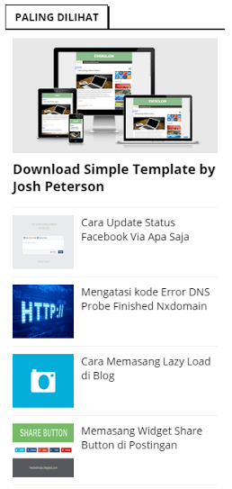 Koleksi Desain Tampilan Popular Post di Sidebar Blog > Contoh Blog