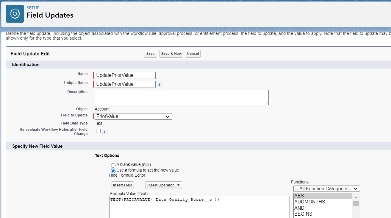 Get Prior Value of Formula Field in Salesforce