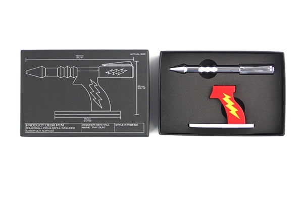 the cereal box: Acme Ray Gun...er I mean ray gun-PEN!