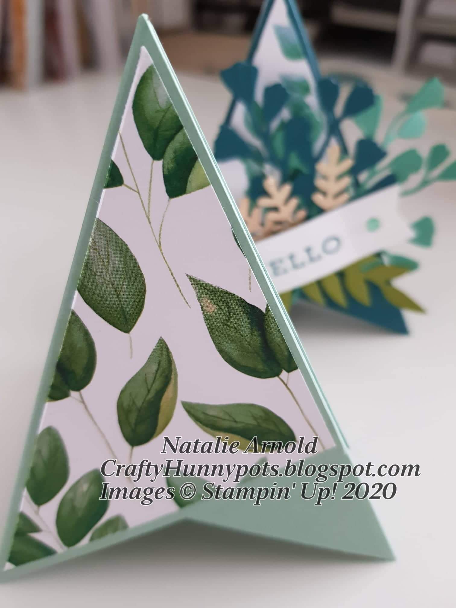 CraftyHunnypots: Hello - Pyramid fold card