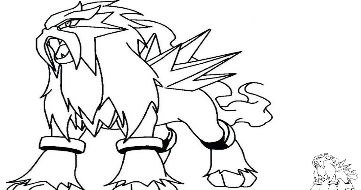 Entei Coloring Page Entei Coloring Page At Getcolorings.com ...