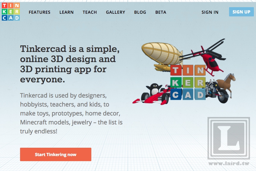 [ 網站推薦 ] [ Tinkercad ] 簡單容易使用的 3D 幾何模型建模工具 Tinkercad | Laird Studio