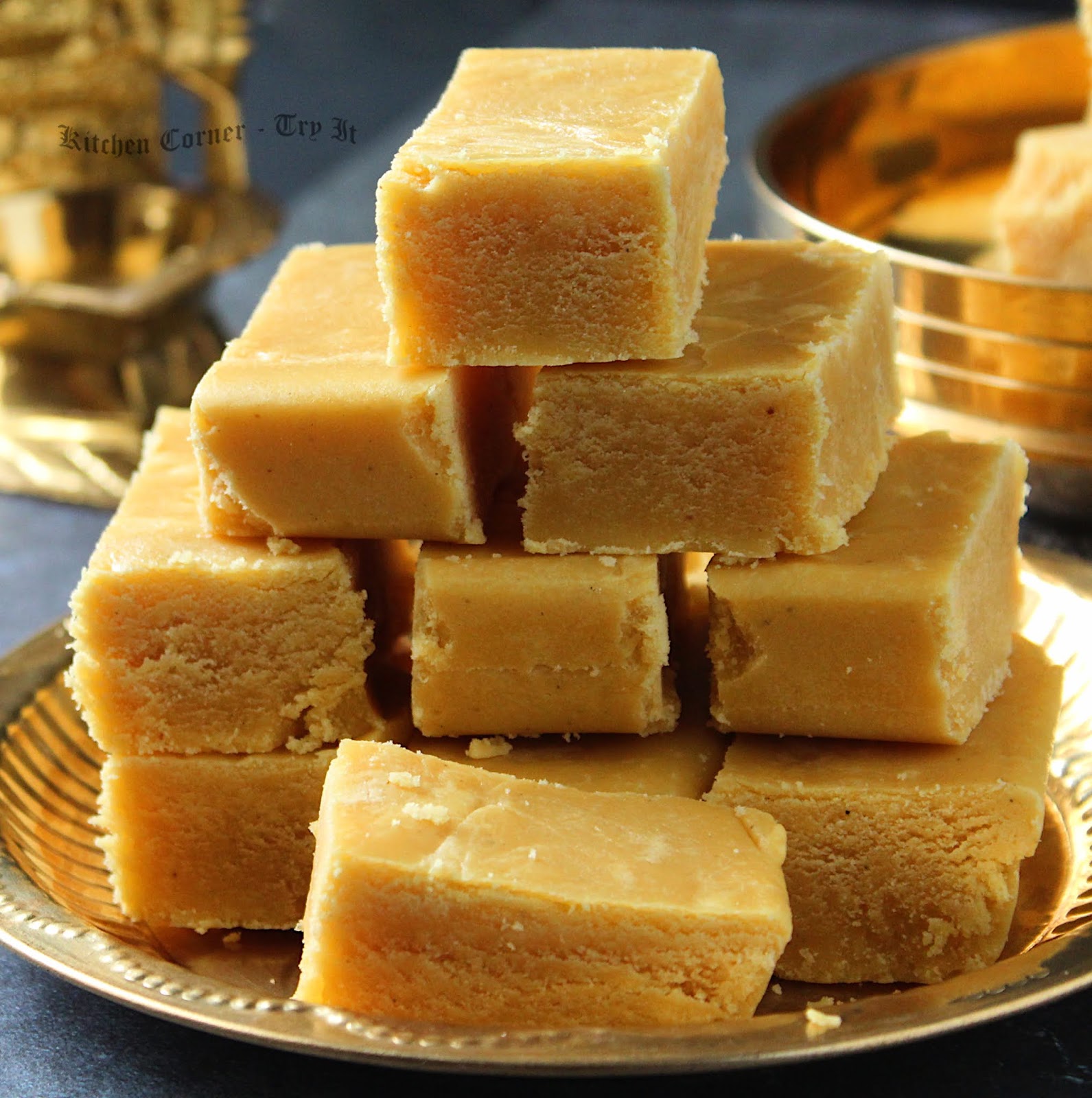 Ghee Mysore Pak- Homemade Soft Mysore Pak