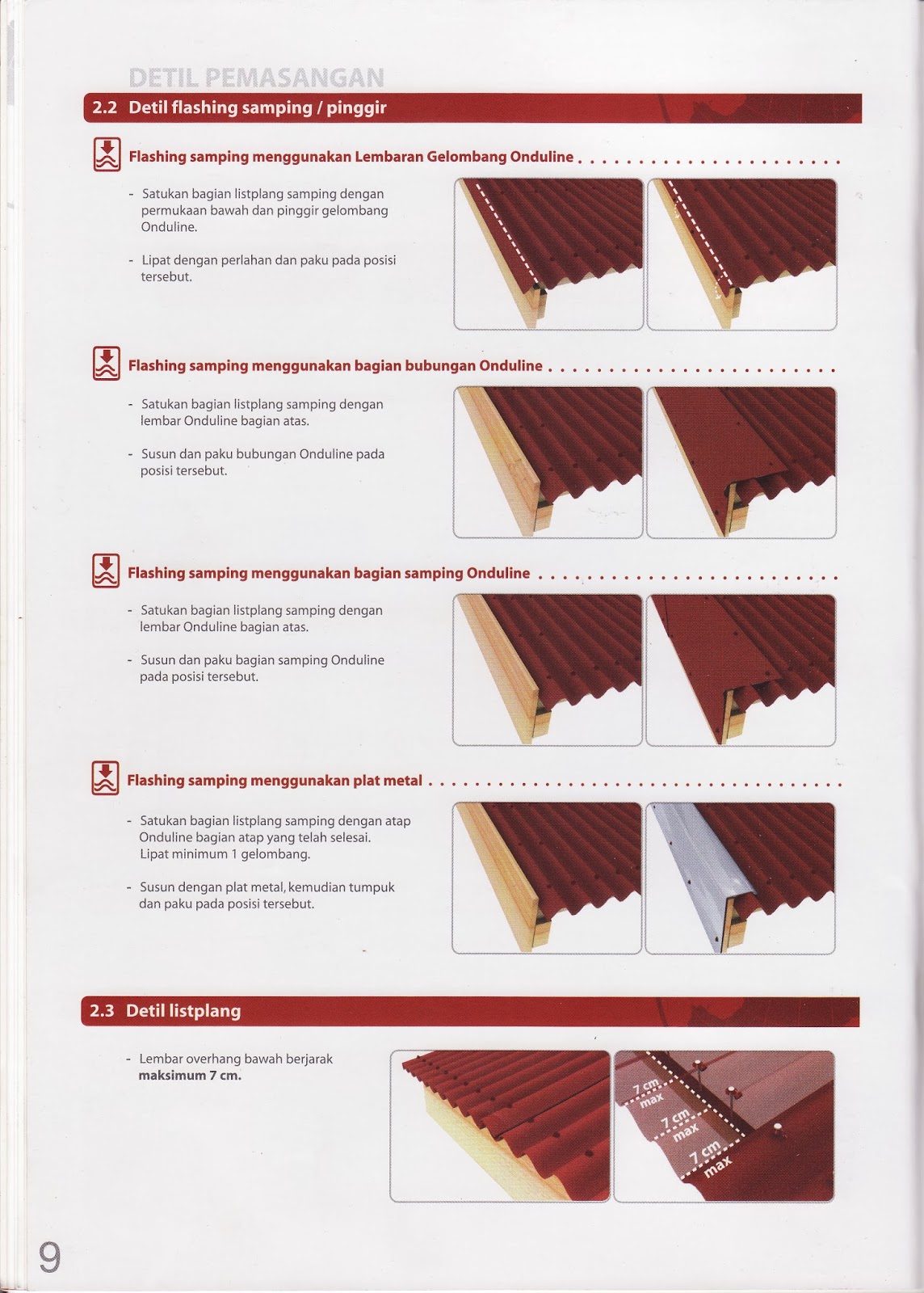 BROSUR PEMASANGAN ATAP BITUMEN ONDULINE | Brosur Material