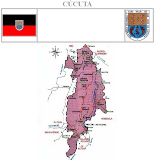 Historia de Cúcuta para niños: MAPA DE NUESTRA CIUDAD