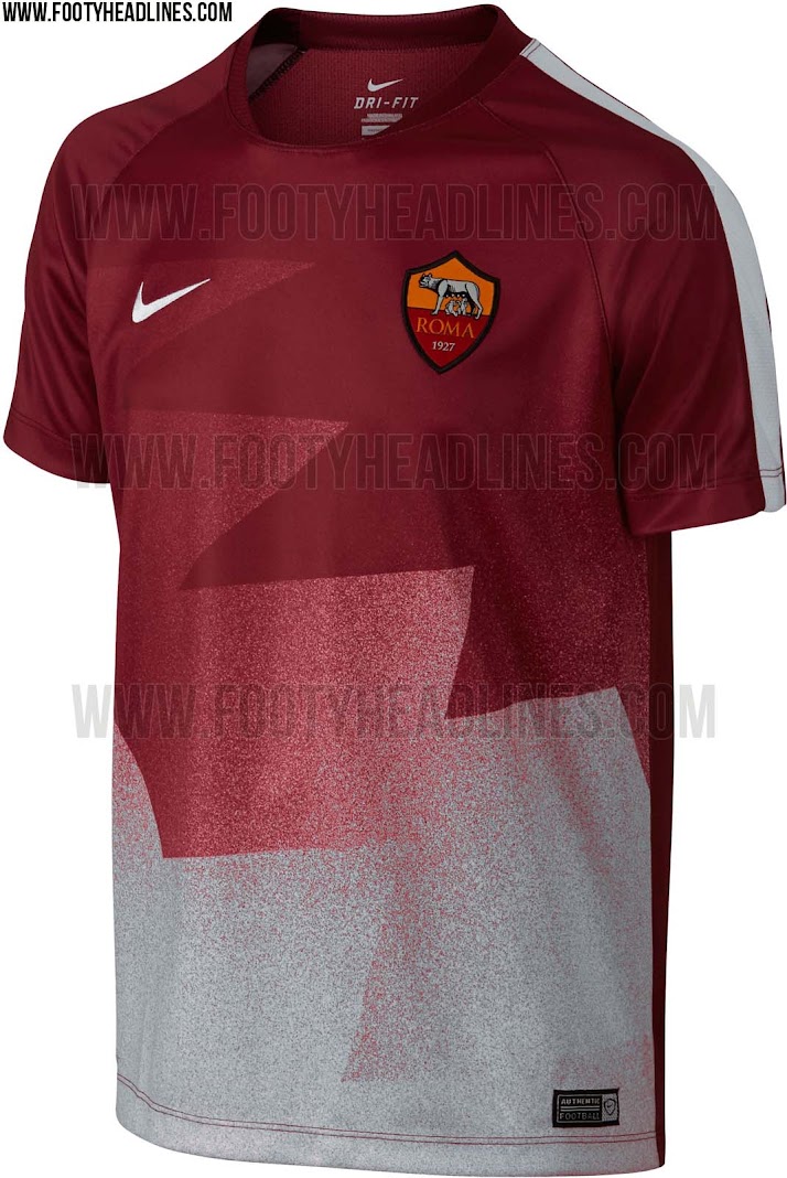 AS Roma 15-16 Pre-Match and Training Shirts Released - Footy Headlines