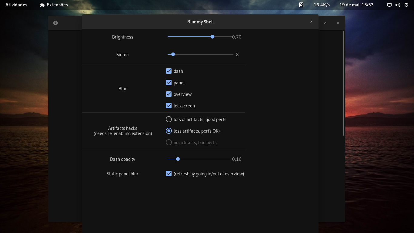 Efeito Blur no Gnome Shell da sua distribuição Linux