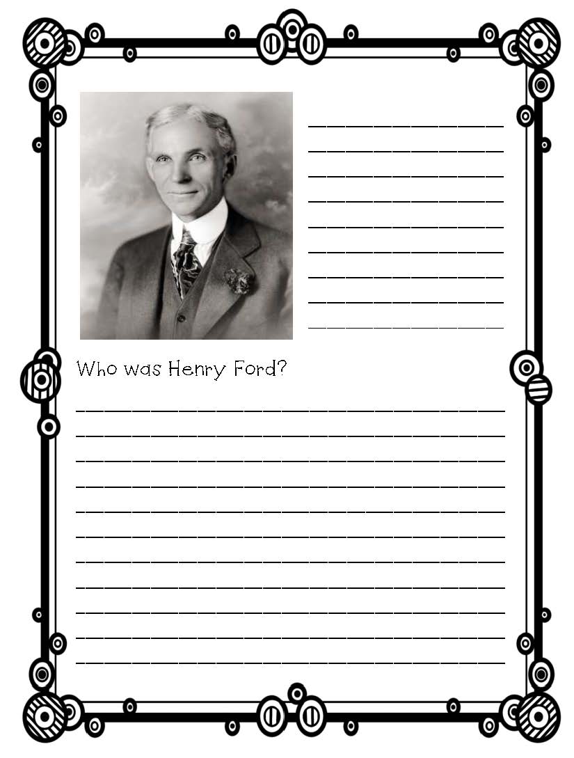 The Hermit Crabs Homeschool: Henry Ford Lap Book