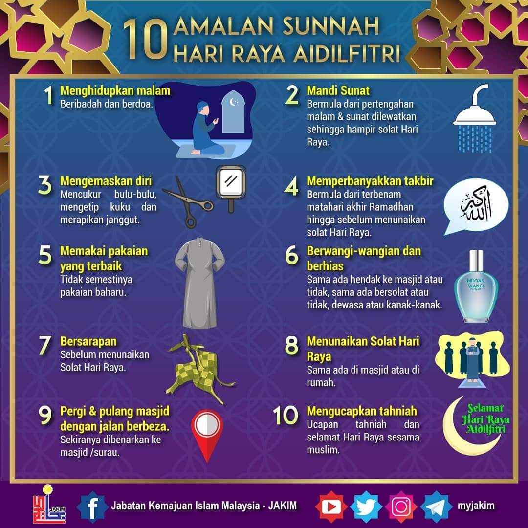 Amalan Sunat Hari Raya Aidilfitri - JaliyahropGilbert