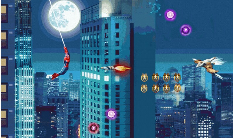 The amazing spiderman 2d game (10mb)