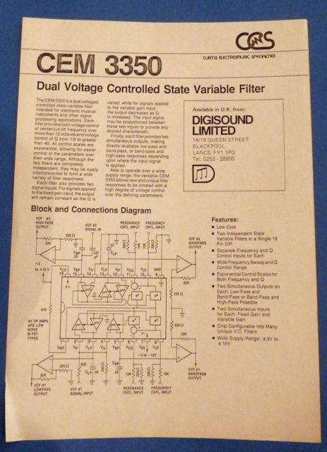 MATRIXSYNTH: CEM Data Sheets
