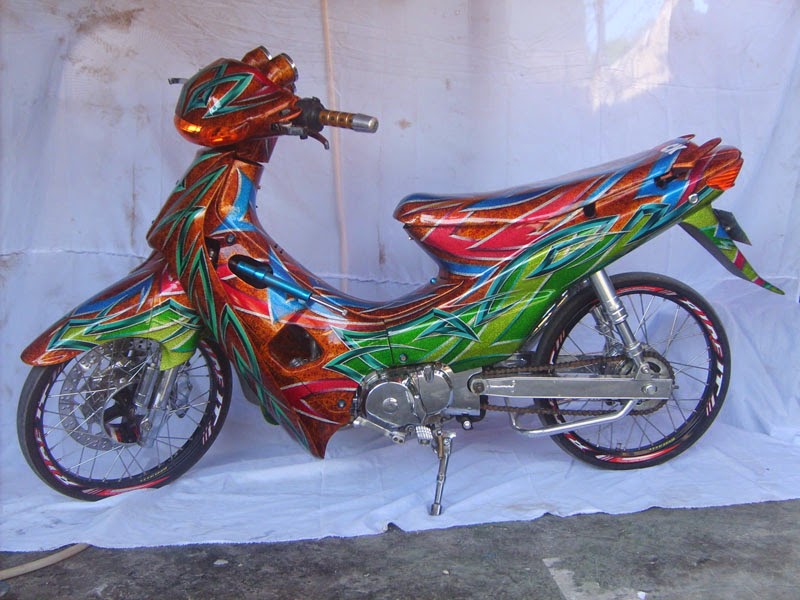 Kumpulan Foto Hasil Modifikasi Motor Supra X Lama Terbaik - Otomotiva