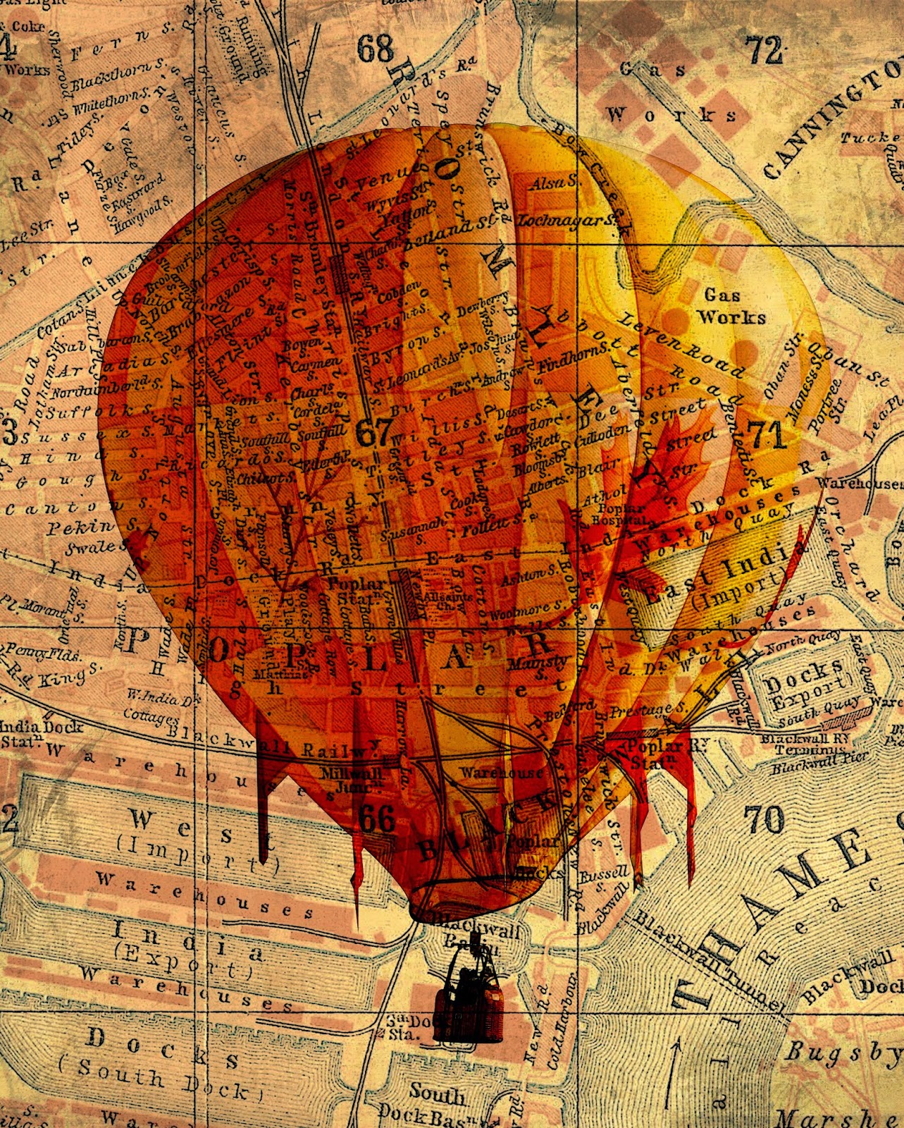 a little color every day: Collage Obsession: Shades of Orange