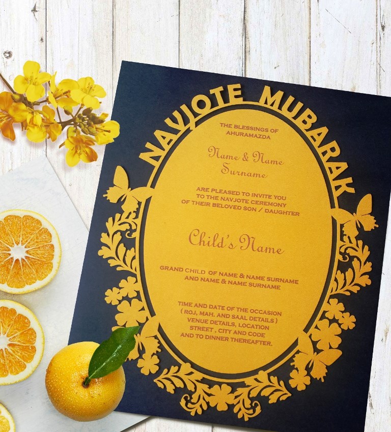 ZINIA JC : Navjote Invitation Card Designs By Zinia JC For The Parsi ...