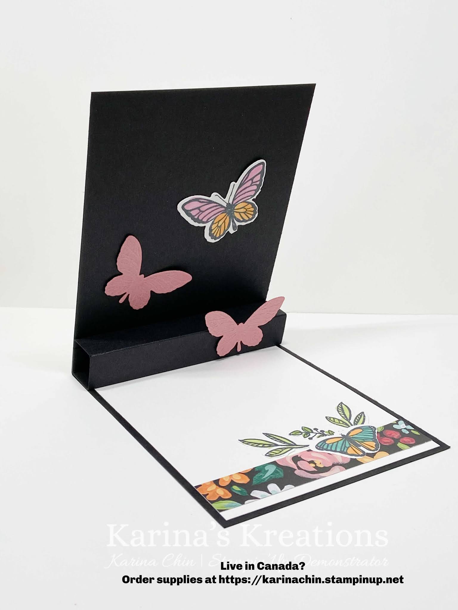 Floating and Fluttering Pop Up Card! - Karina Chin, Stampin' Up ...