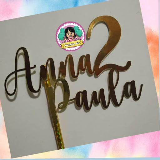 Topper Metalizado Ana Paula 2 - Mis Toppers Tus Toppers