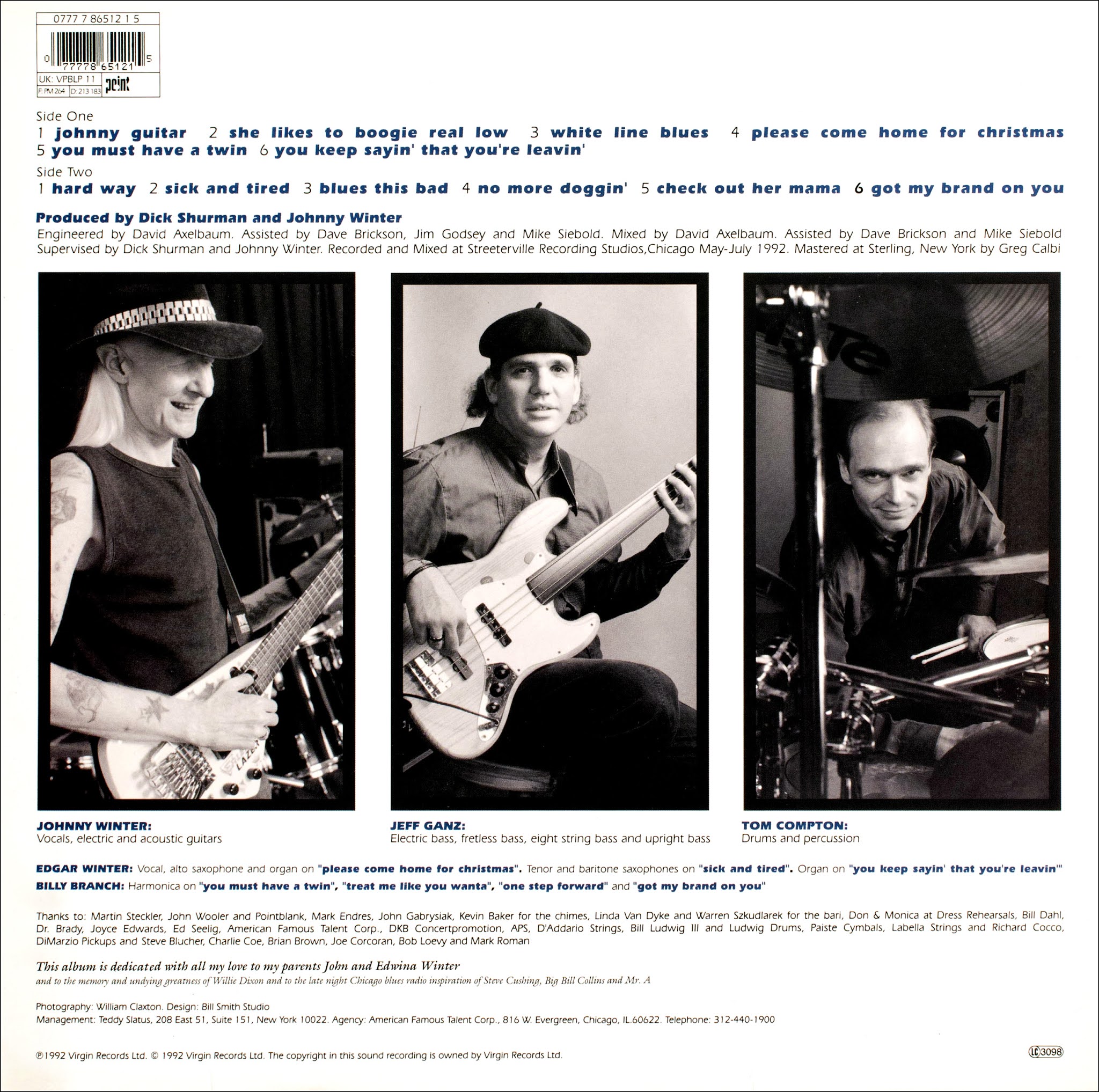 Classic Rock Covers Database: Johnny Winter - Hey, Where's Your Brother ...
