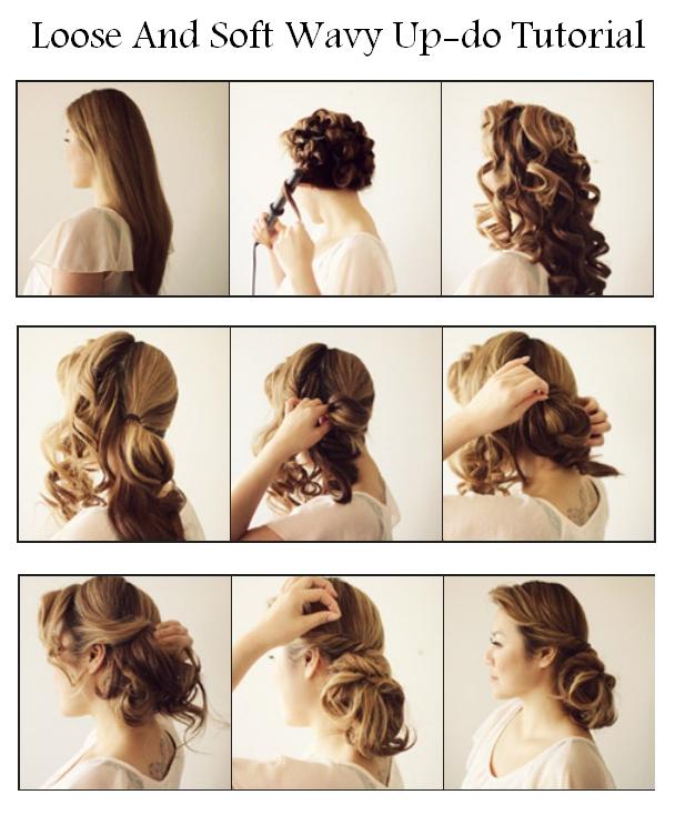 Hair today: Loose And Soft Wavy Up-do Tutorial