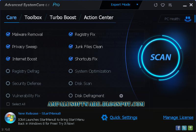 Advanced SystemCare Pro 6.1.9.221 Final Incl License Key | AmpaluSoftware