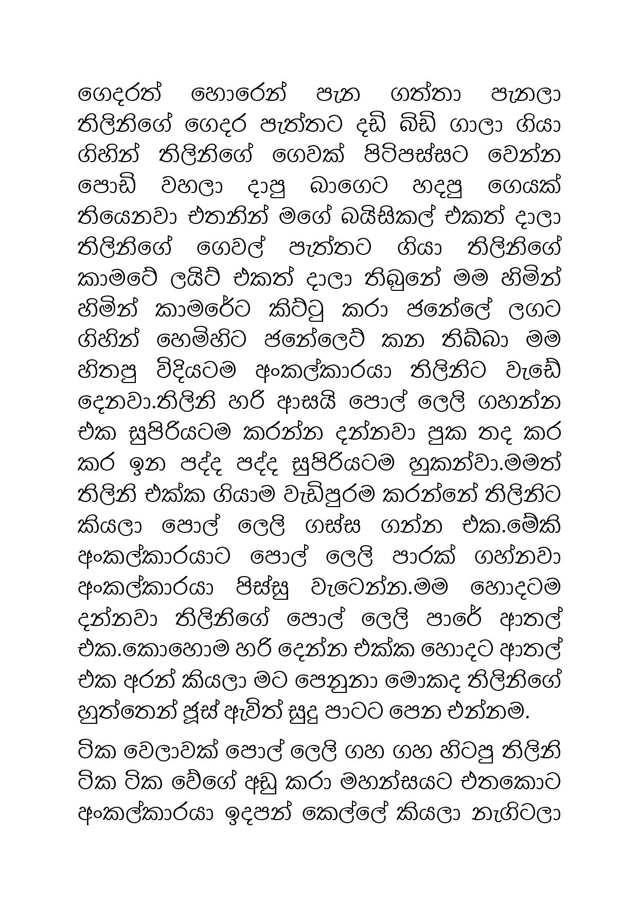 අන්කල්කාරයගෙවැඩදෙක - Sinhala Wal Katha