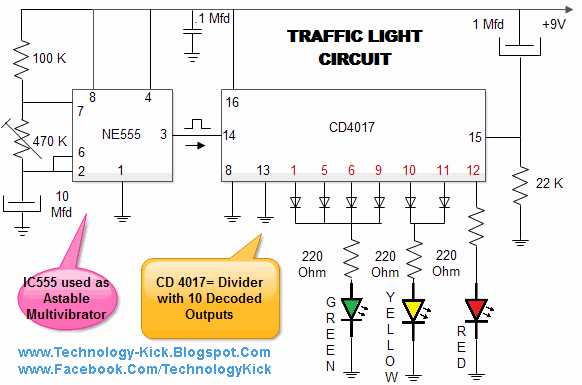 Traffic Lights Circuit | Technology Kick