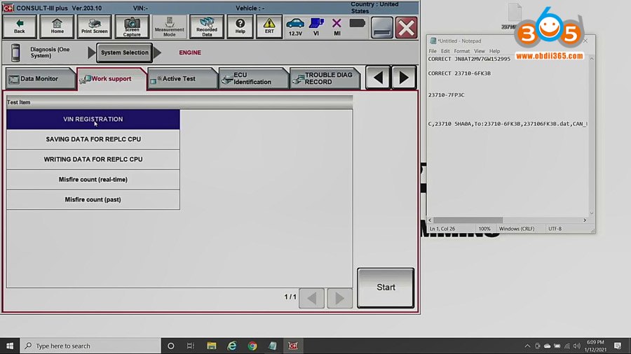 Nissan Used PCM Programming Bench Connection - Auto Diagnostic Tool ...