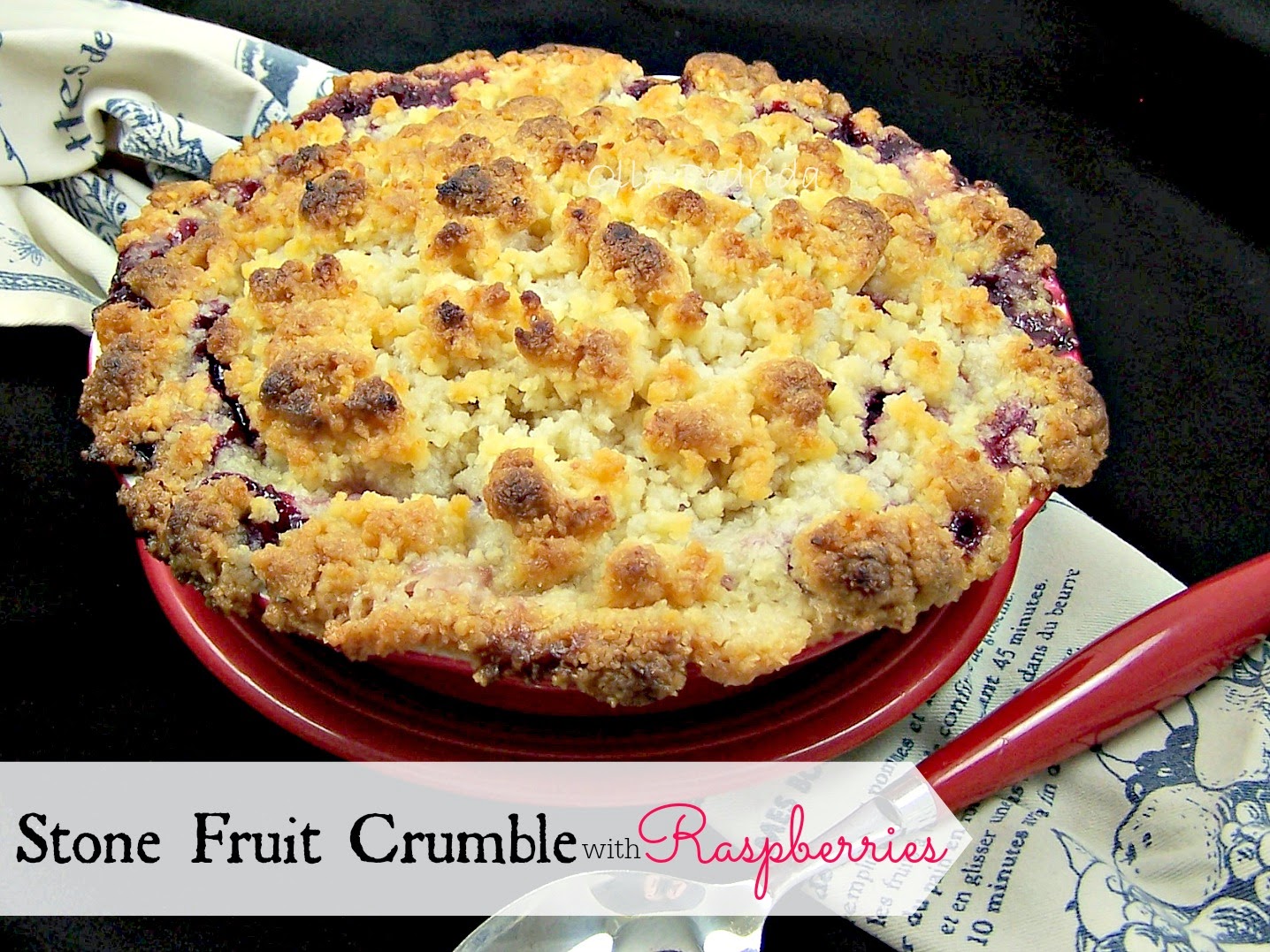 Olla-Podrida: Stone Fruit Crumble with Raspberries