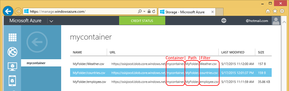 Microsoft Sql Server Integration Services Azure Blob Enumerator