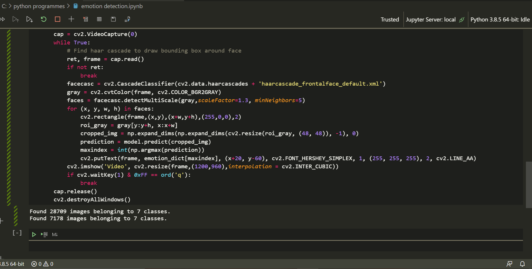 Facial Emotion Recognition With Neural Networks - OpenCV and Keras