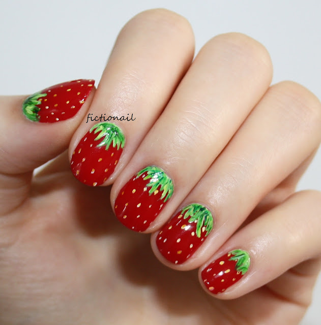 Simple Strawberry Nails
