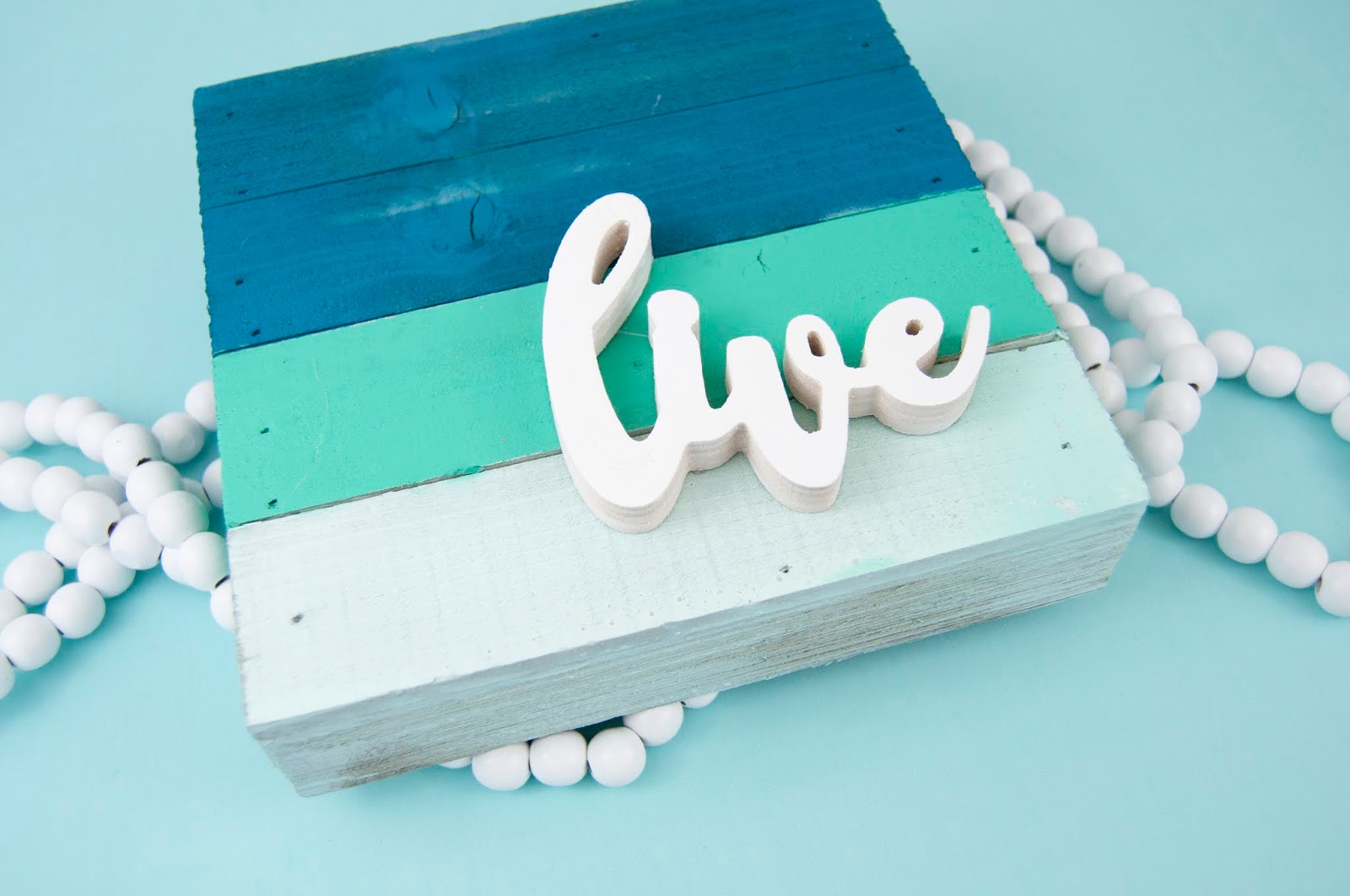 Blue Ombre Painted Pallet Sign | Jen Gallacher
