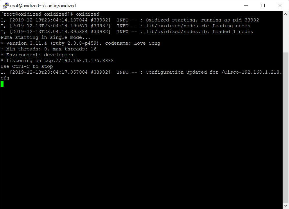 Oxidized - Cài đặt server backup configuration network tập trung với ...