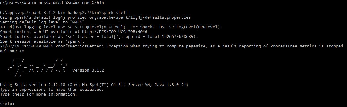 Apache Spark Installation on Windows