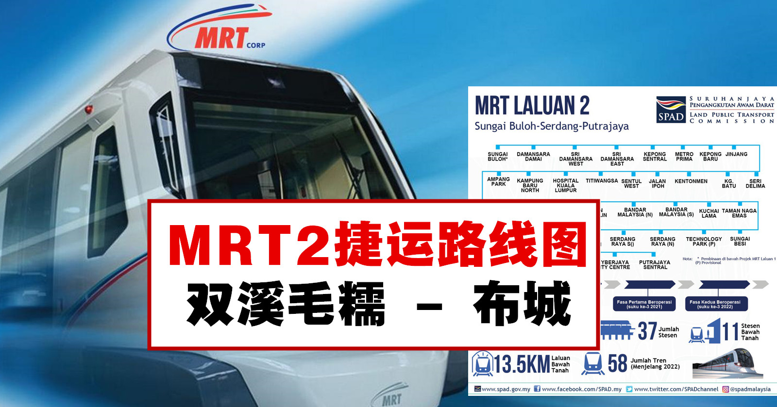 MRT2捷运路线图