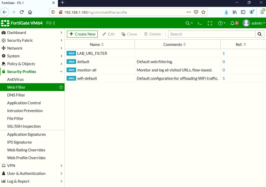 My Cybersecurity Journal: FortiGate Web Filtering (Static URL)