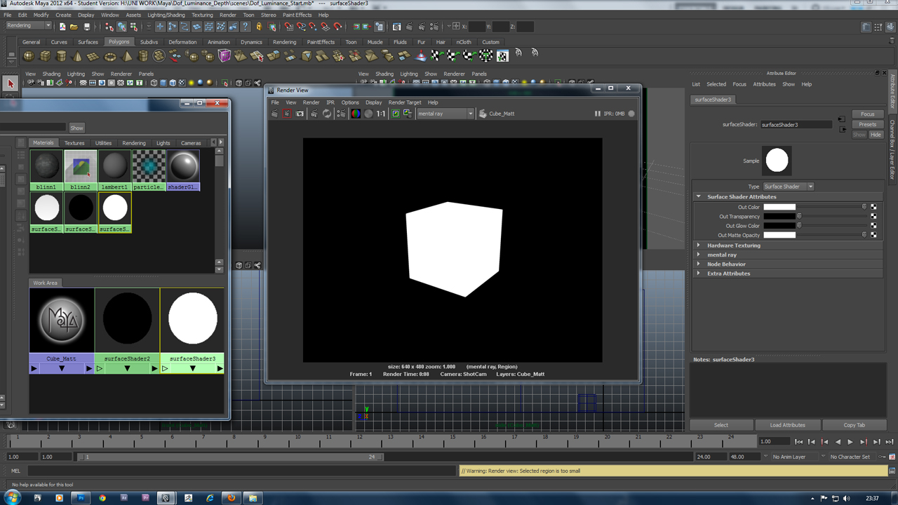 Jut's Blog: Maya - Z Depth With Luminance Render Layer