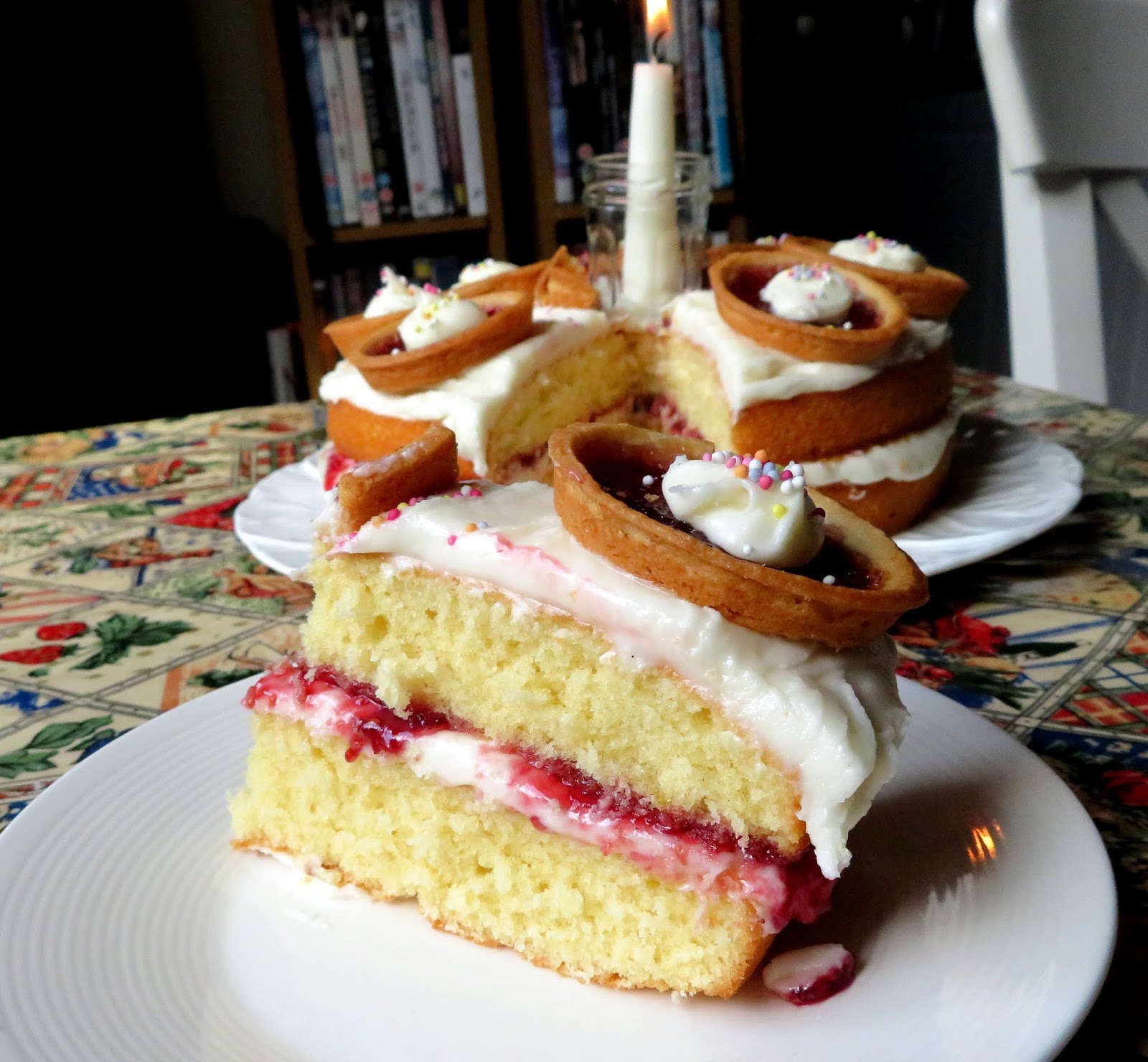 Raspberry Jam Tart Birthday Cake | The English Kitchen