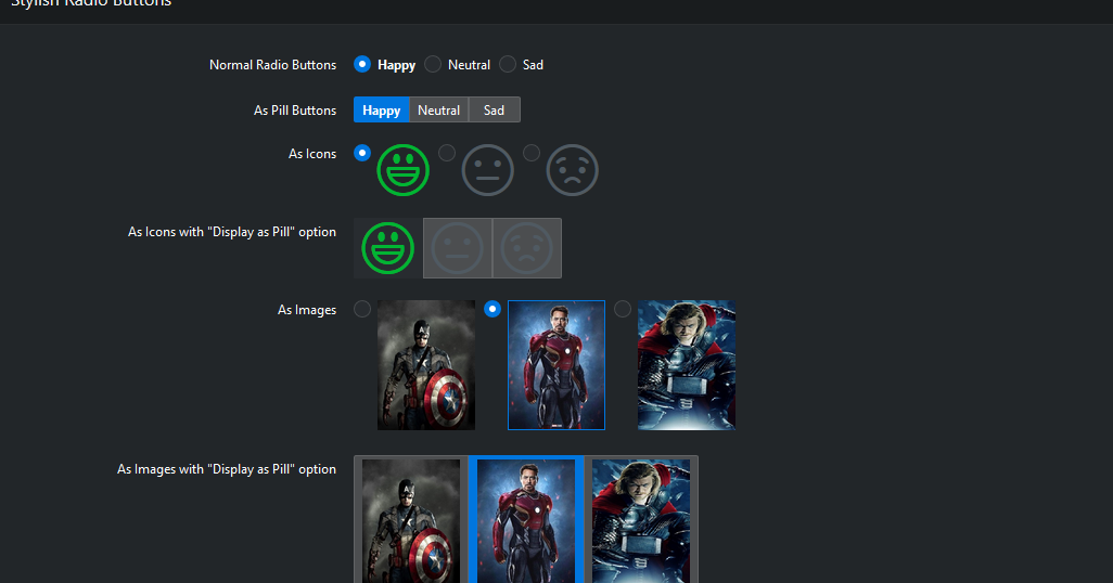 Oracle Apex Stylish Radio Buttons