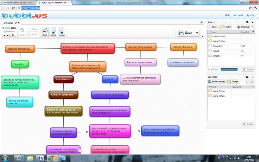 Herramientas Web 2.0: Bubble.us