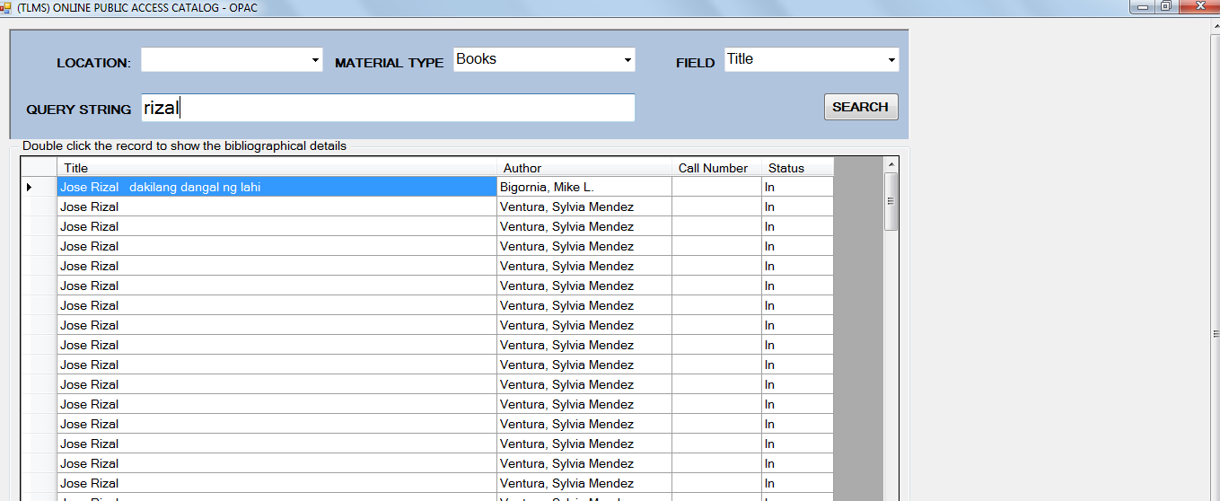 LIBRARY HUB IRIGA CITY: OPAC (Online Access Public Catalog)