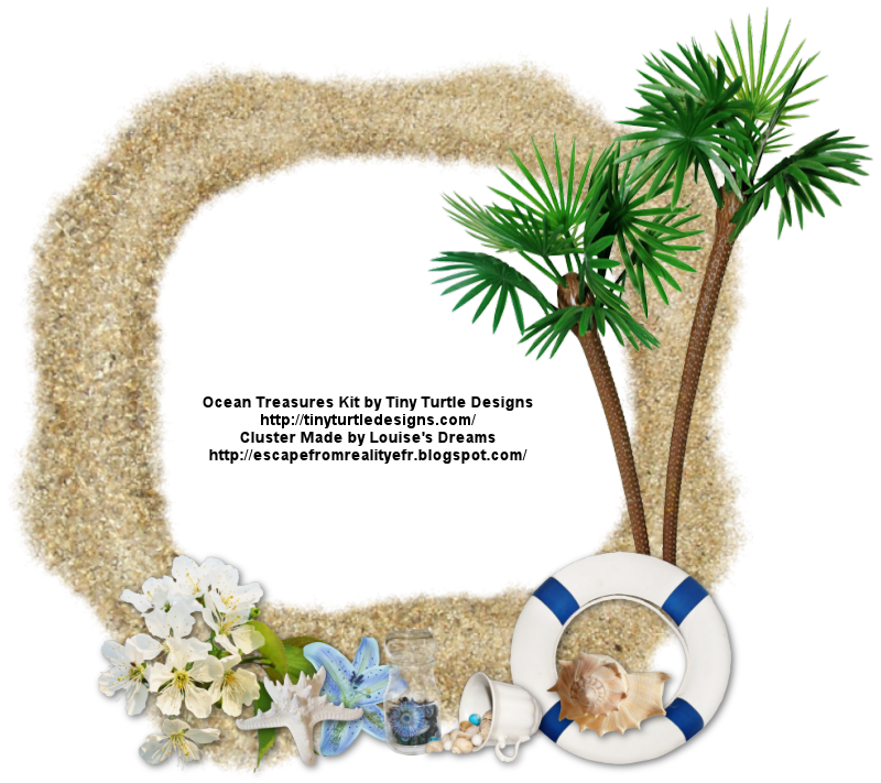 Escape From Reality Blog: FTU Summer Cluster Frames "Ocean Treasures"