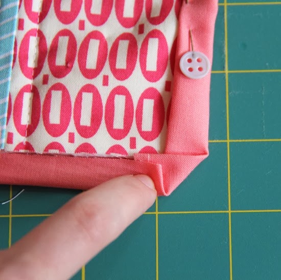Binding a quilt with the quilt back