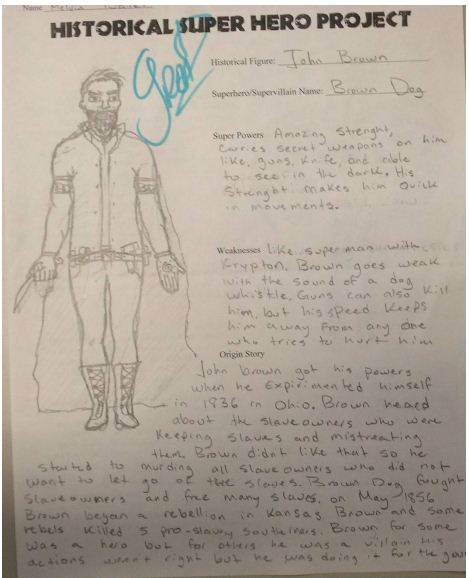 Students of History: Historical Superhero Project