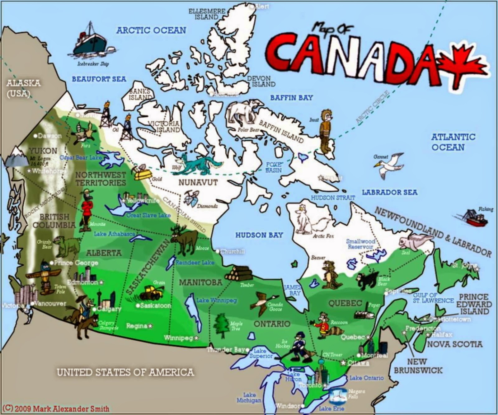 Mapa De Canada En 2020 Mapas Mapa Turistico Guia Turistico Images ...