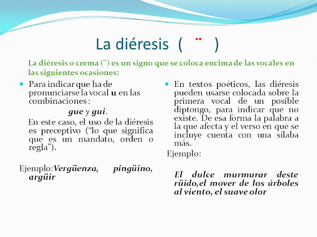 Quinto de la Campiña: LA DIÉRESIS