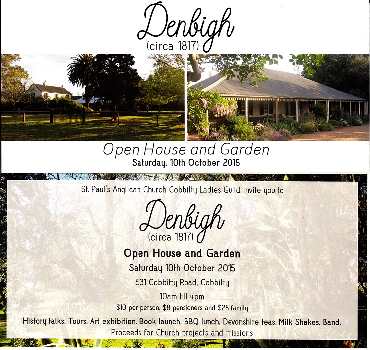 Camden History Notes: Historic Denbigh at Cobbitty